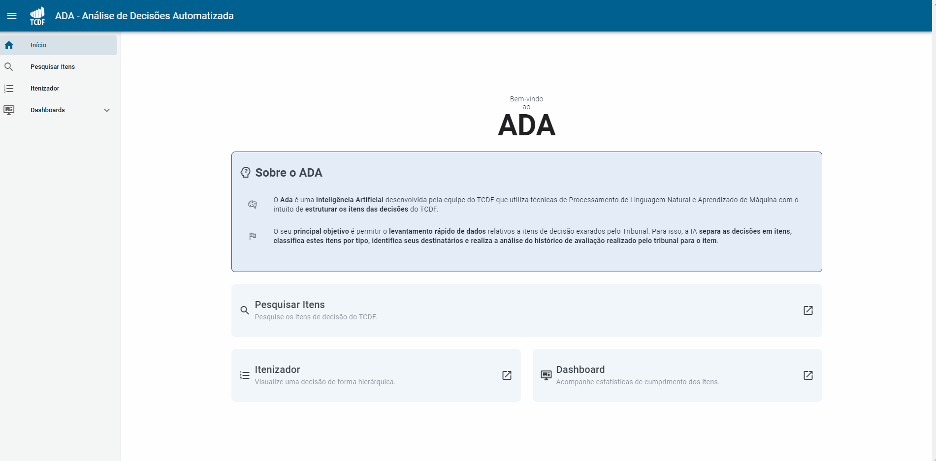 ADA - Pesquisar Itens | TCDF doc